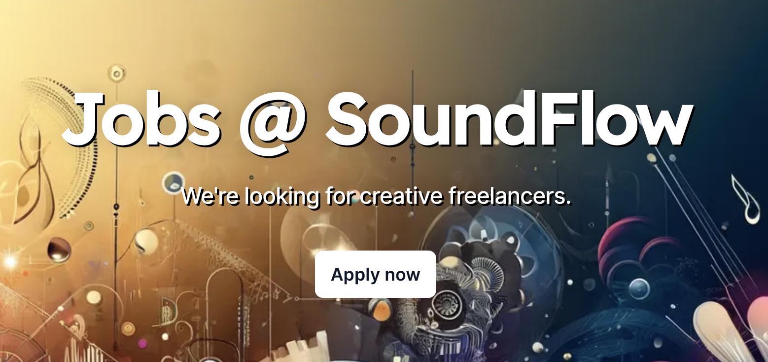 Jobs @ SoundFlow - SoundFlow - Workflow platform for creatives: Automate Pro Tools, Logic and ...